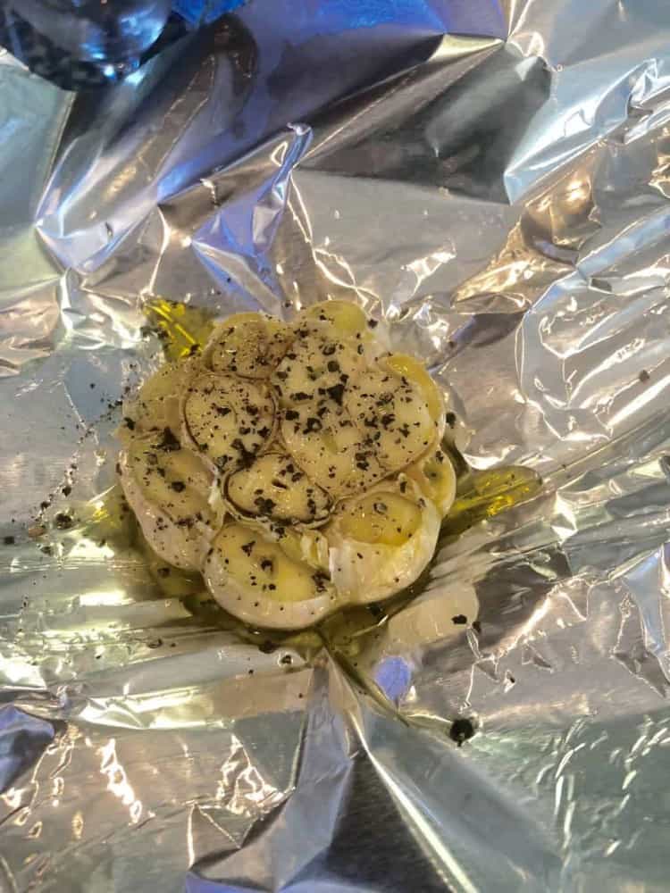 Homemade Roasted Garlic Bread - Girl With The Iron Cast