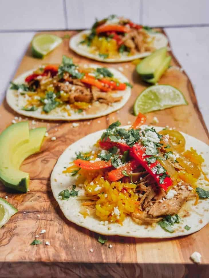 Shredded Chicken Fajitas - Girl With The Iron Cast