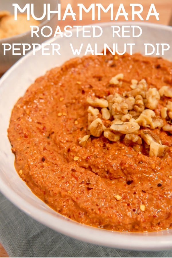 Muhammara (Roasted Red Pepper Walnut Dip) - Girl With The Iron Cast