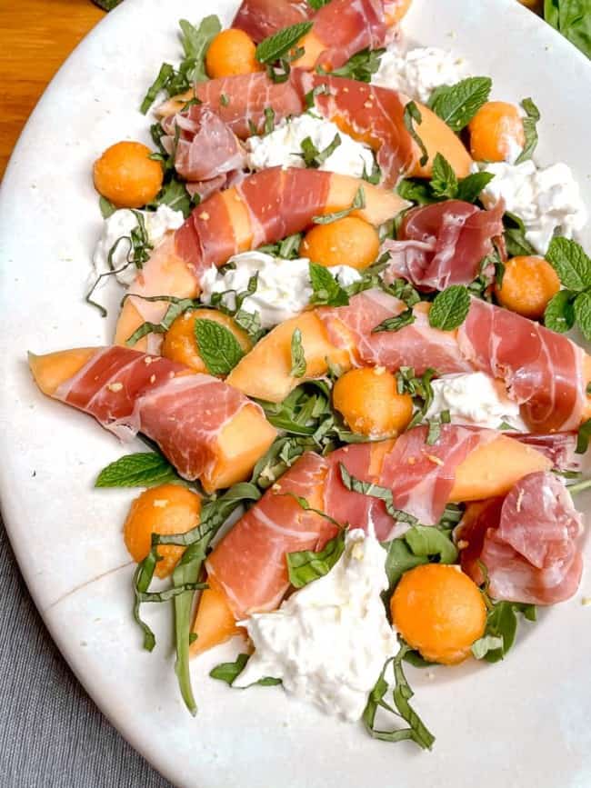 Melon and Prosciutto Salad - Girl With The Iron Cast