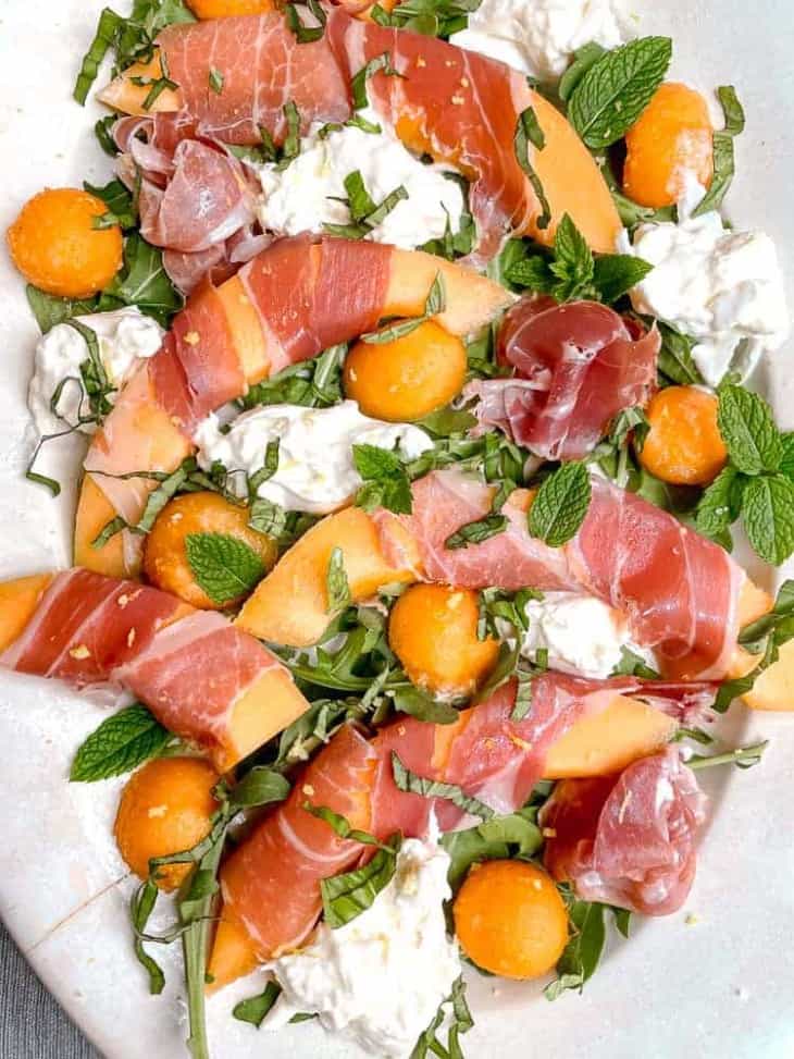 Melon and Prosciutto Salad - Girl With The Iron Cast