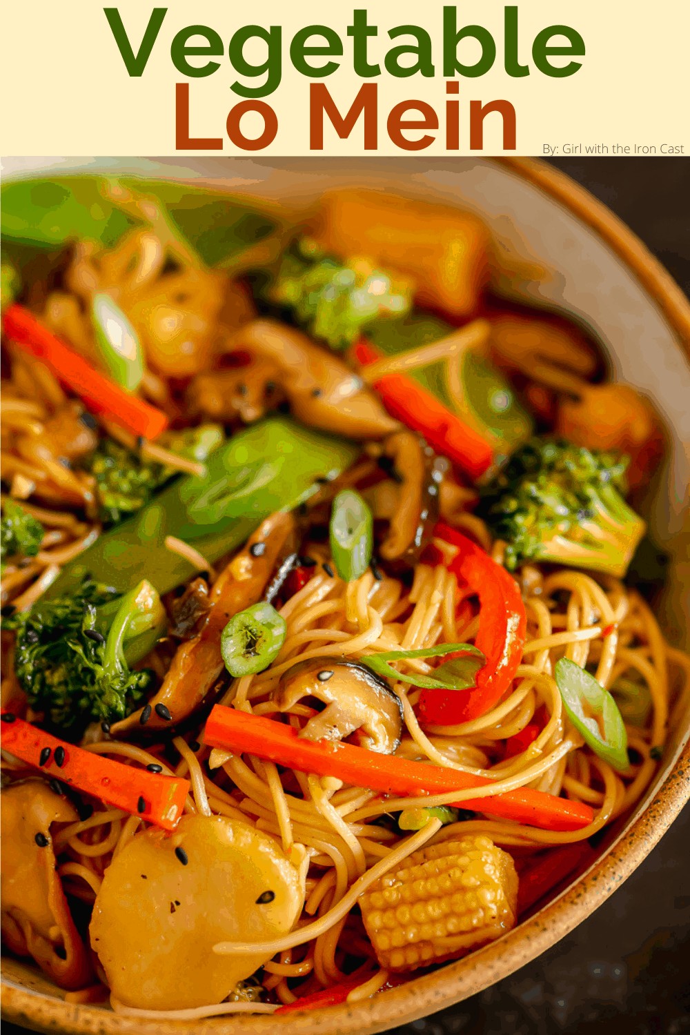 Vegetable Lo Mein - Girl With The Iron Cast