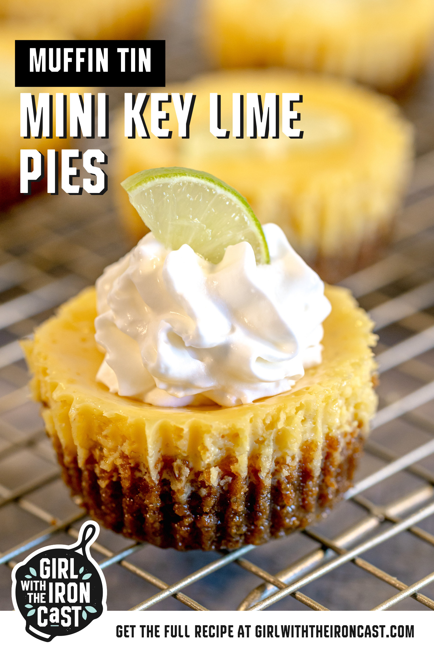 Mini Key Lime Pies with Gingersnap Crust - Girl With The Iron Cast